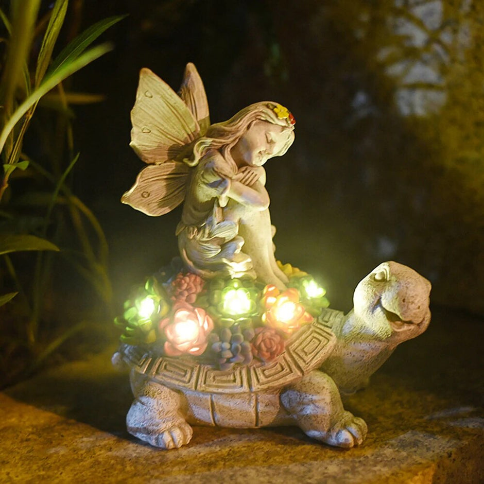 Solar Powered Angel Garden Lights Angel Statue for Garden Yard