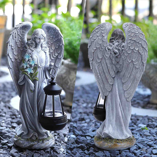 Solar Powered Angel Garden Lights Angel Statue for Garden Yard – Gardecors
